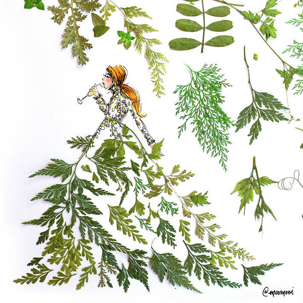 Leaf Girl - Art Print – MooMooi